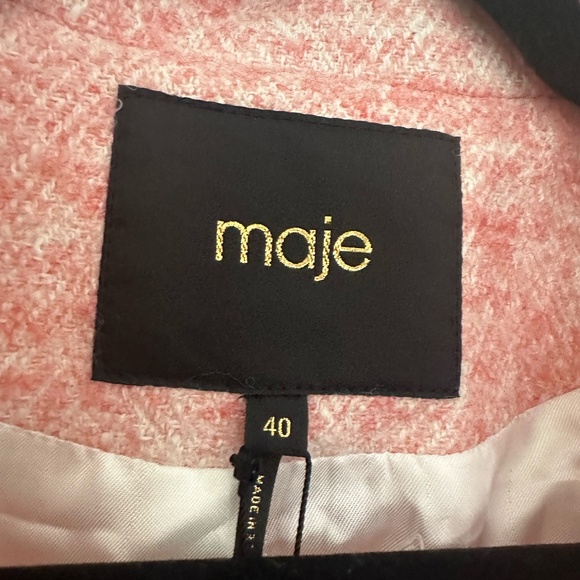 Maje | Jackets & Coats | Maje Pink Tweed Jacket | Poshmark